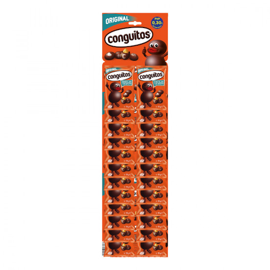 Conguitos expositor chocolate con leche 24un - Hostegol Distribuciones